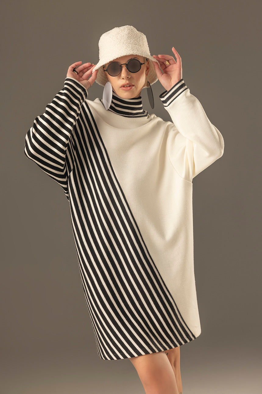 LONG SLEEVE SHORT DRESS WITH GARNISH DETAILS – YOU